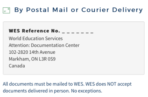 Education Credential Assessment process through WES – WeCollabo